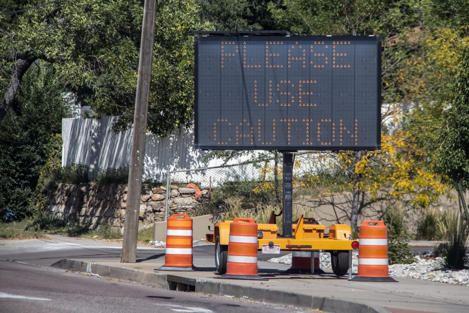 Portable Message Signs in Southeast Michigan | State Barricades